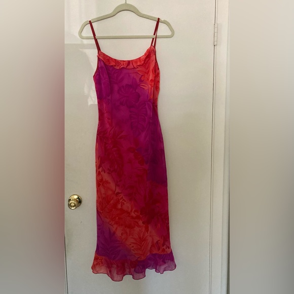 Arden B | Dresses | Vintage Arden B Dress Bright Floral Red Pink Purple ...